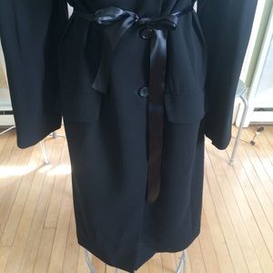 Vintage | Jackets & Coats | Vintage Long Maxi Duster Black Large Jacket ...